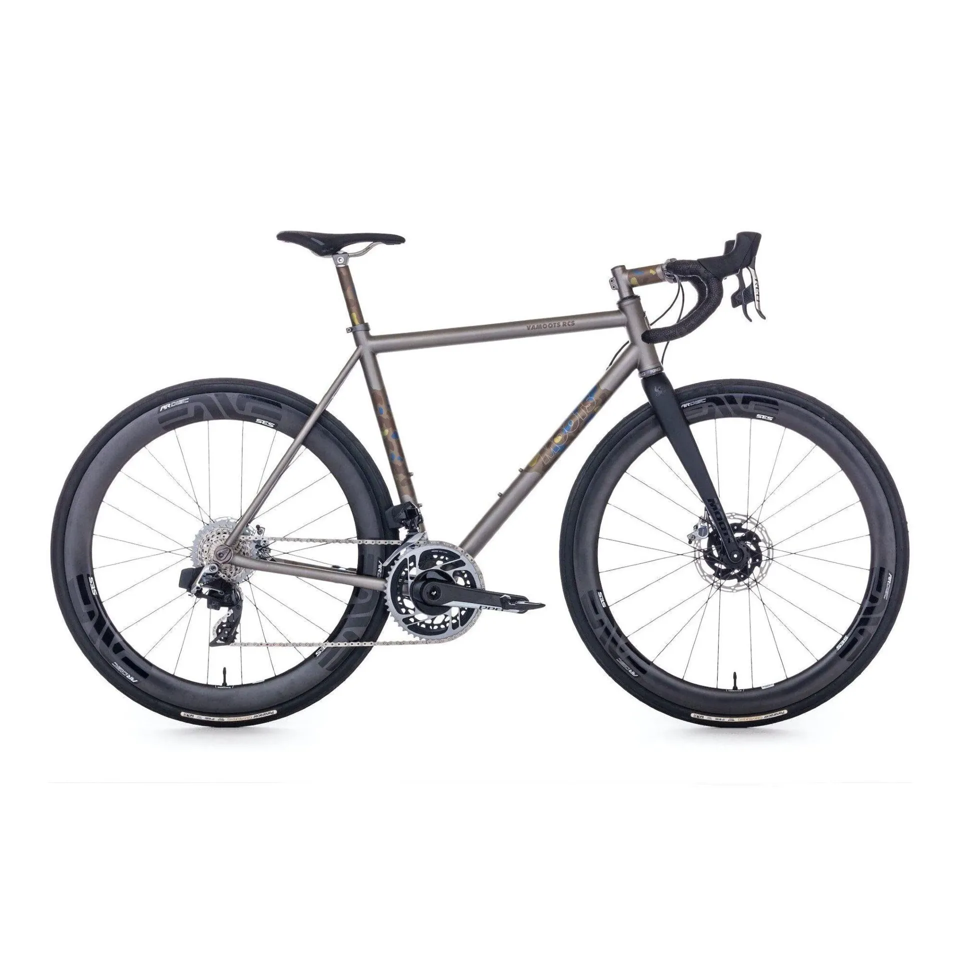 Moots Vamoots RCS Titanium Disc Frame and Kit : Di2 : Brushed Ti