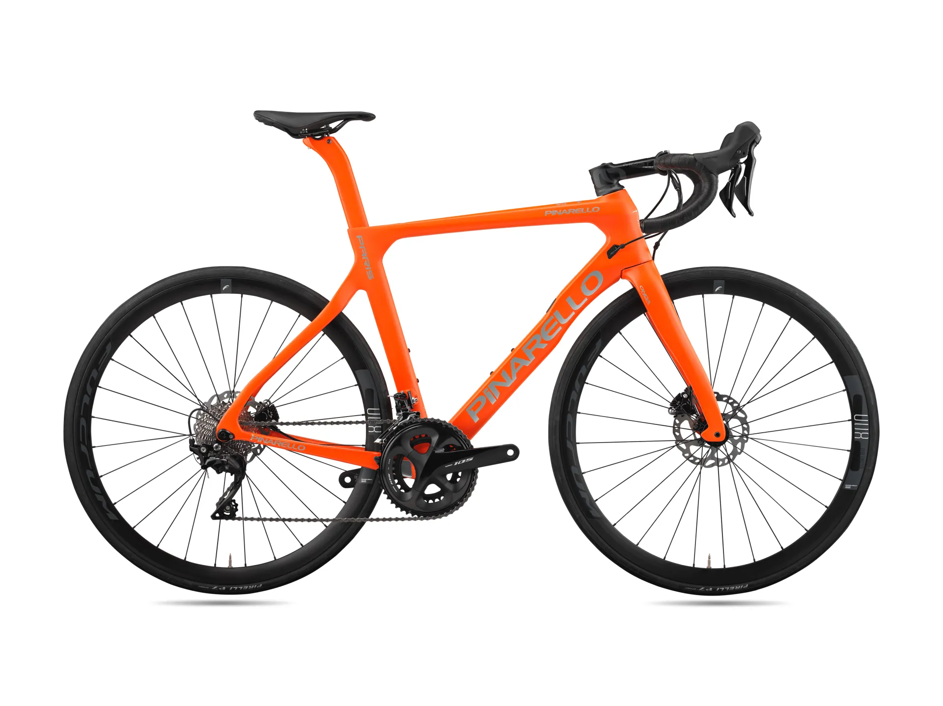 2022 Pinarello PARIS DISC Carbon Road Bike with ULTEGRA in ORANGE