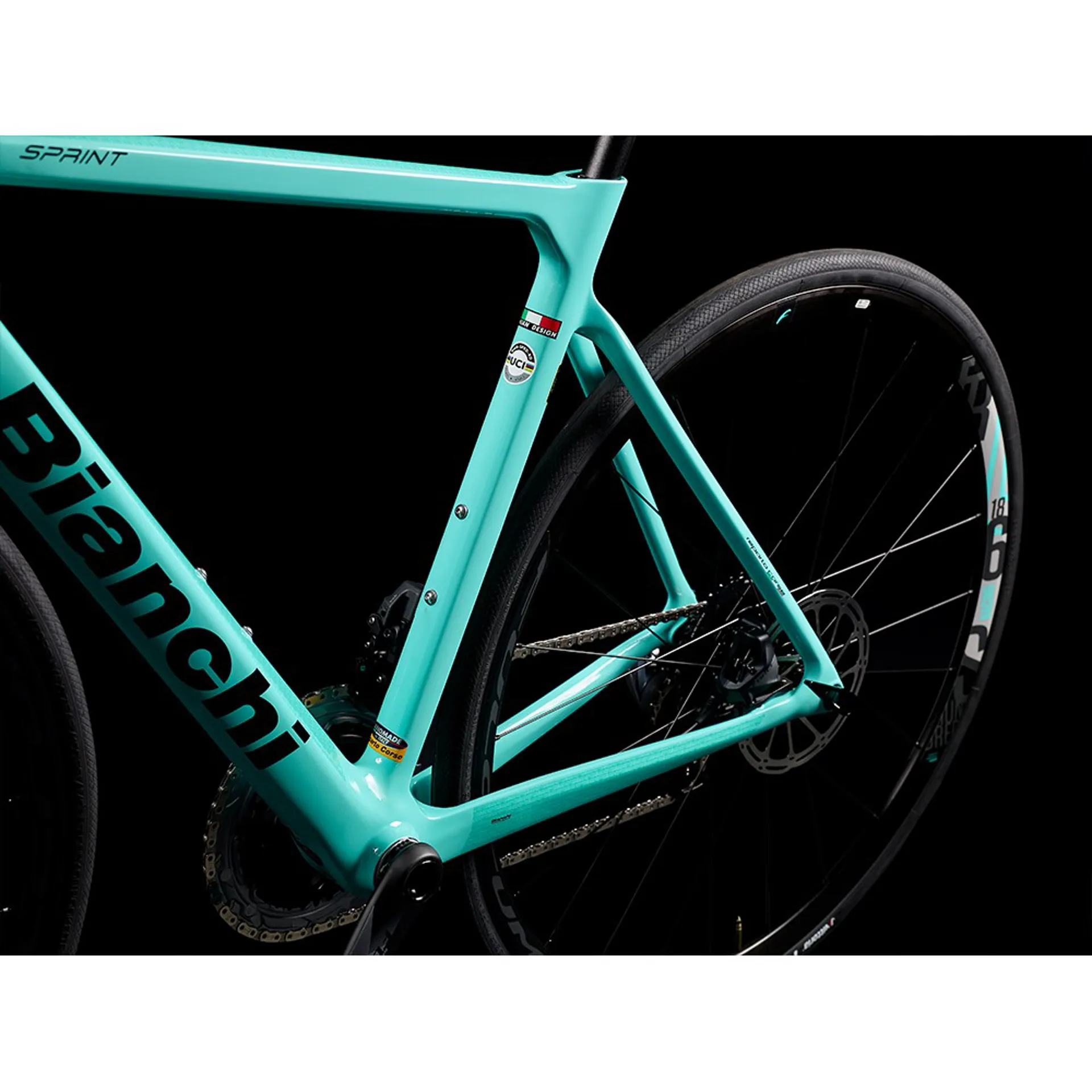 Bianchi Sprint Force 12spd eTap AXS DISC Carbon Road Bike : Black