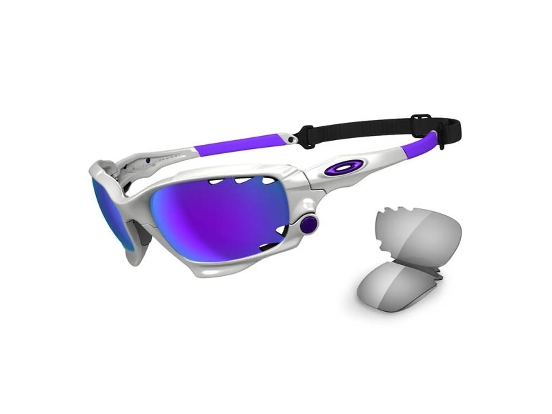 Oakley Racing Jacket WHITE (Violet Iridium & Grey)