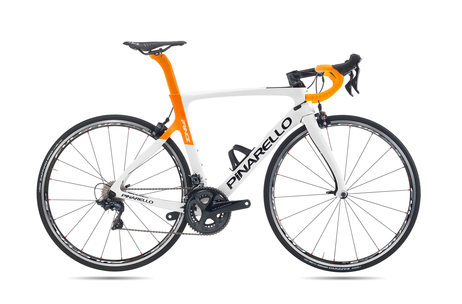 Pinarello PRINCE Carbon Road Bike Ultegra Di2 : 717 White Orange