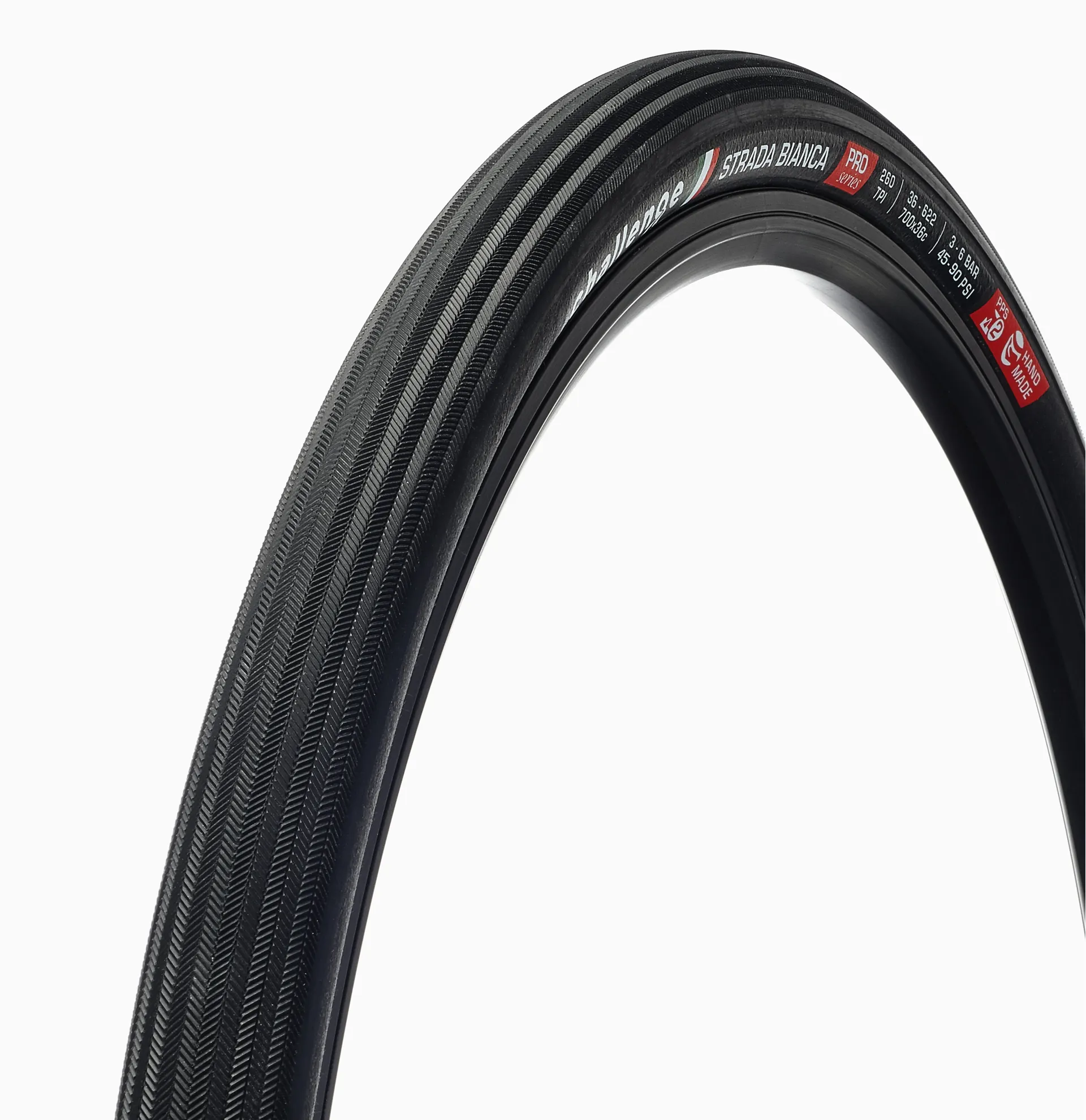 Challenge STRADA BIANCA PRO 36mm Clincher Tyre : OPEN TUBULAR